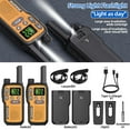 Walkie Talkies Long Range Rechargeable VOX with Flashlight, Yellow ...