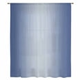 Navy Blue Ombre Sheer Curtains 96 Inch Length, Light Filtering Voile ...