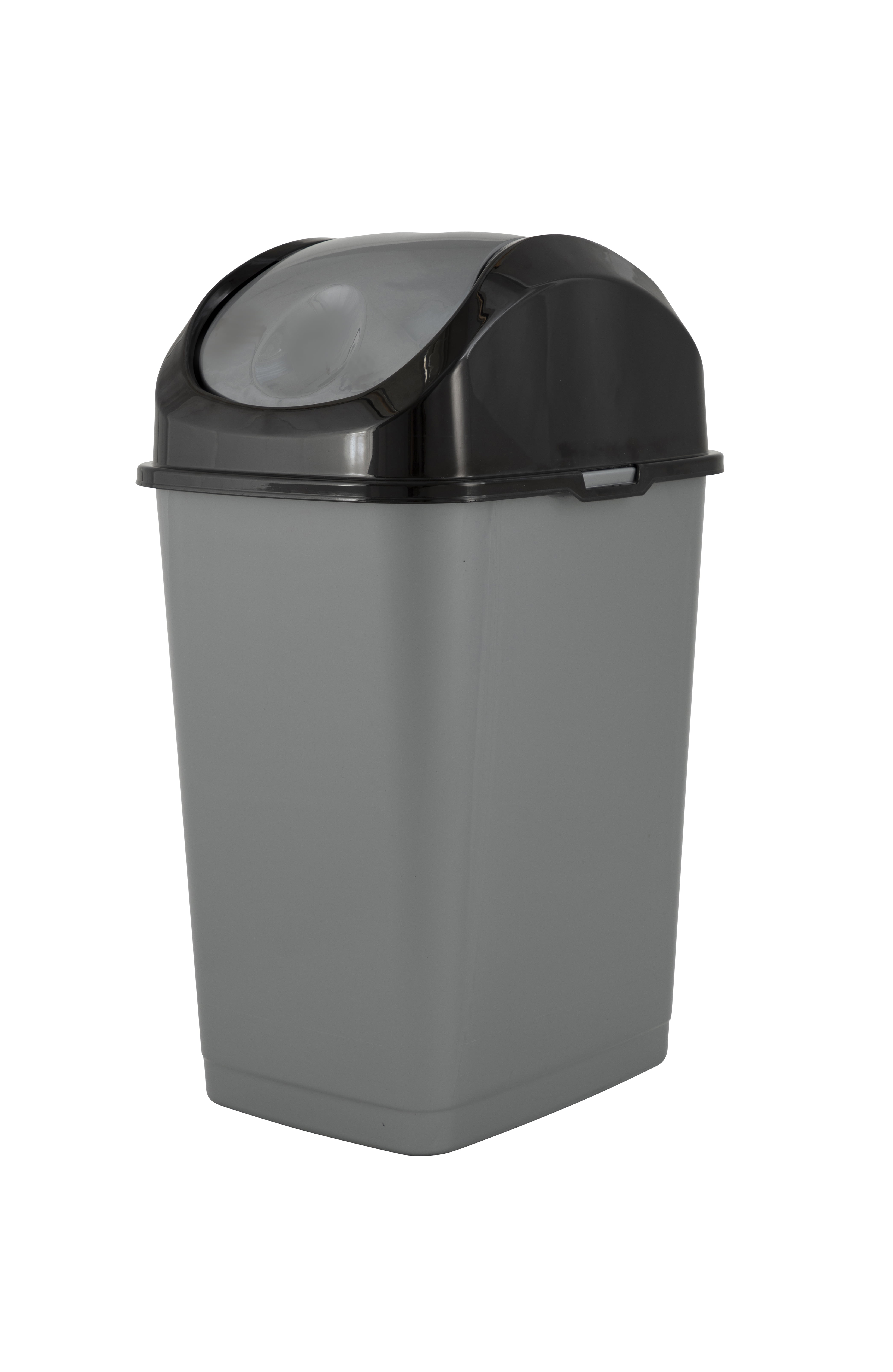 Superio Compact Slim Trash Can 4.5 Gallon With Swing Top Cover (Gray ...