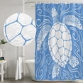 60x72 Inch Shower Curtains for Bathroom, Ocean Turtle Fabric Bath ...