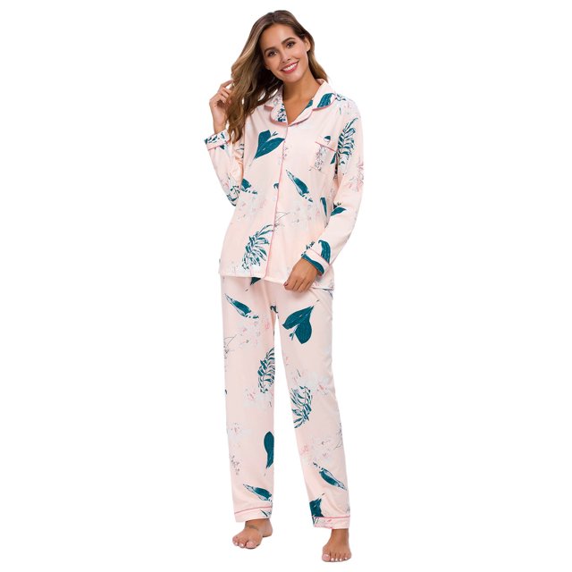 Mintlimit Pajamas For Women Pjs Set Button Down Pajama Floral Long