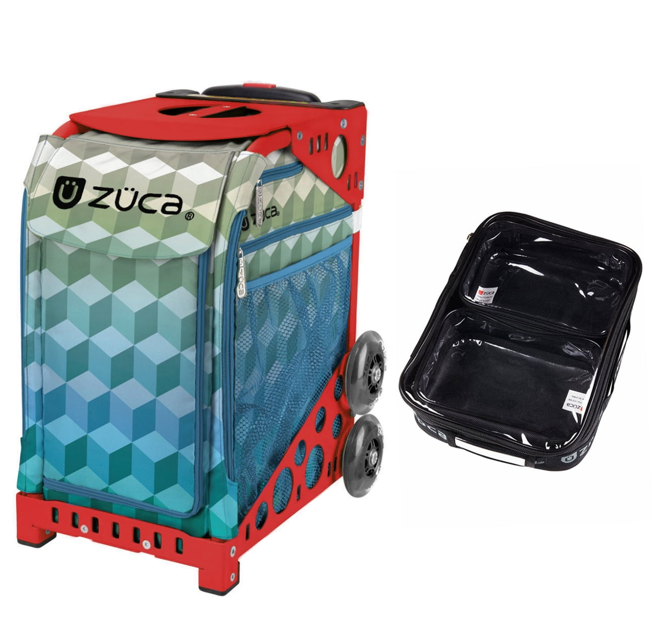 Zuca 18" Sport Bag - Cubizm with 1 Large and 2 Mini Utility Pouch (Red ...