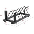 Horizontal Barbell Bumper Plate Rack Holder Olympic Bar Storage Rack ...