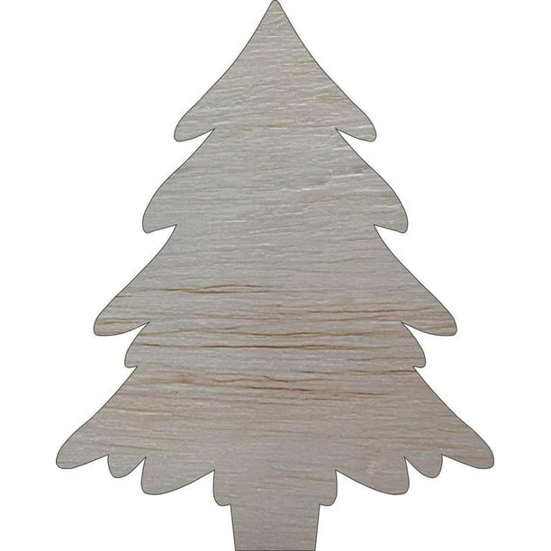 Wooden Christmas Tree Cutout, Unfinished 6'' Craft - Walmart.com