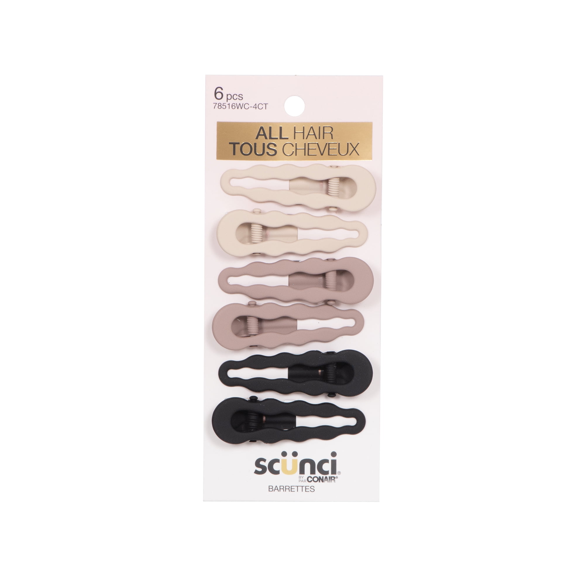 Click here for Conair Scunci 6 Pack Neutral Barrettes Standard prices