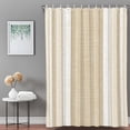 Bathroom Shower Curtain Farm Country Boho Beige Stripes Waterproof ...