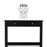Linon Dalton Wood Console Table in Black - Walmart.com