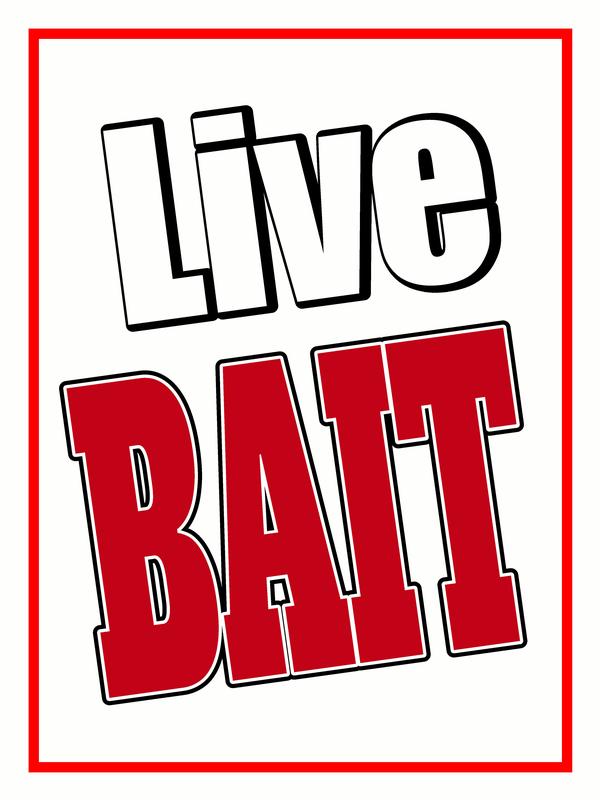 "Live Bait" Store Display Paper Signs; 18"w x 24"h - 6 Pack - Walmart.com