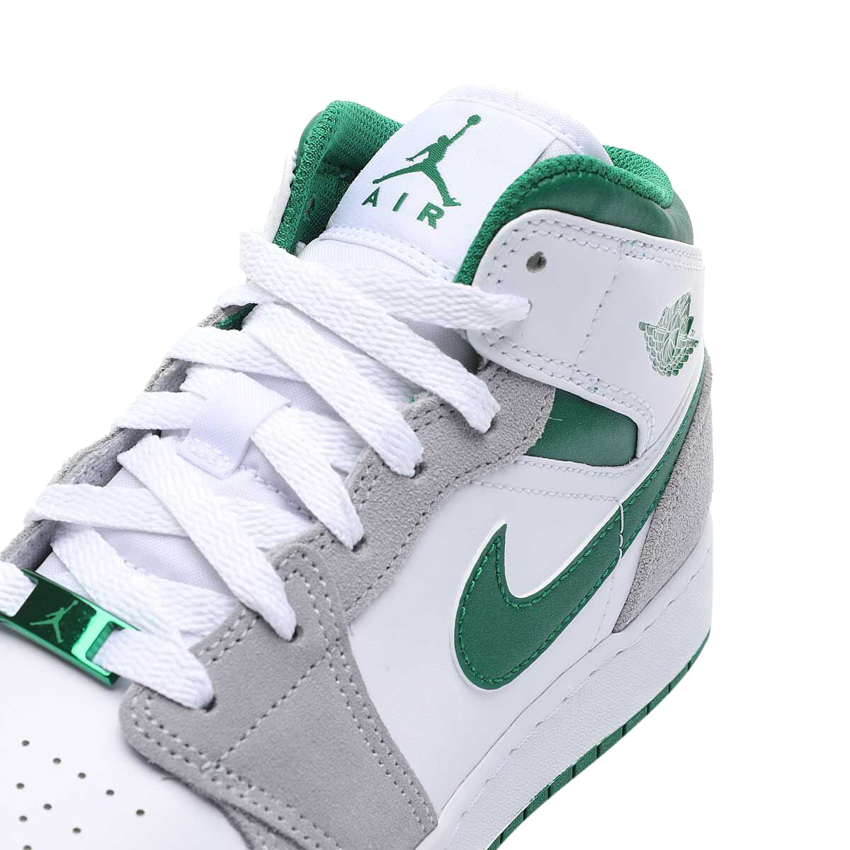 Buy Big Kid's Jordan 1 Mid White/Pine Green-LT Smoke Grey (DC7248 103 ...