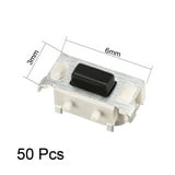 3x6x3.5mm Momentary Tact Tactile Push Button Switch Surface Mounted Devices SMT PCB 2 Pin 50Pcs ...
