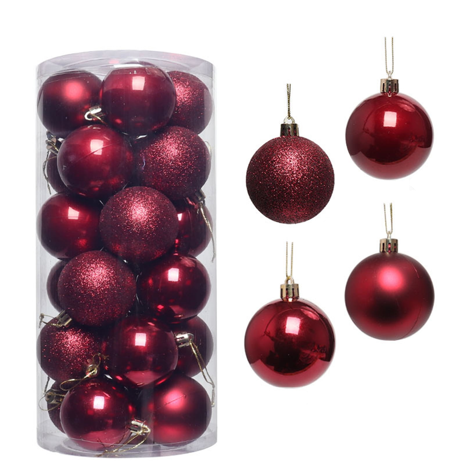 Bobasndm 24Pcs Christmas Balls Decorative Thickening Shatterproof ...
