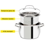 Tasty Stainless Steel Multi-Pot with Glass Lid, 4 Quarts - Walmart.com