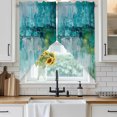 Abstract Oil Painting Swag Curtain Valance for Window 2 Panels ...