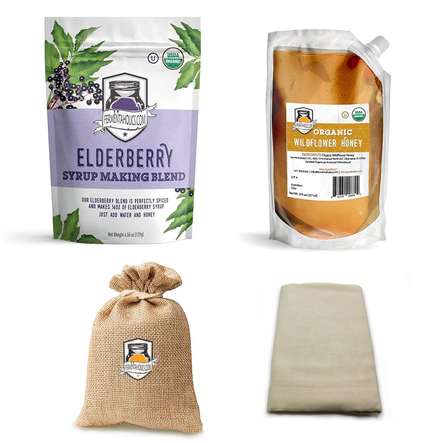 Fermentaholics Organic Dried Elderberry Syrup Making Blend Kit ...