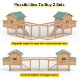 Gojooasis Wooden Chicken Coop, 80in Large Chicken Run with Pull Out ...