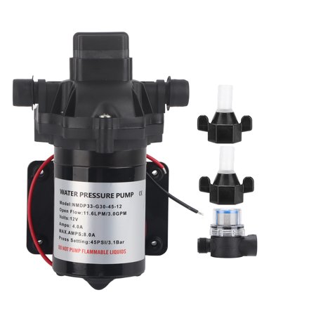 Marine 12V Water Pump Mirco Diaphragm Automatic High Pressure Inlet ...