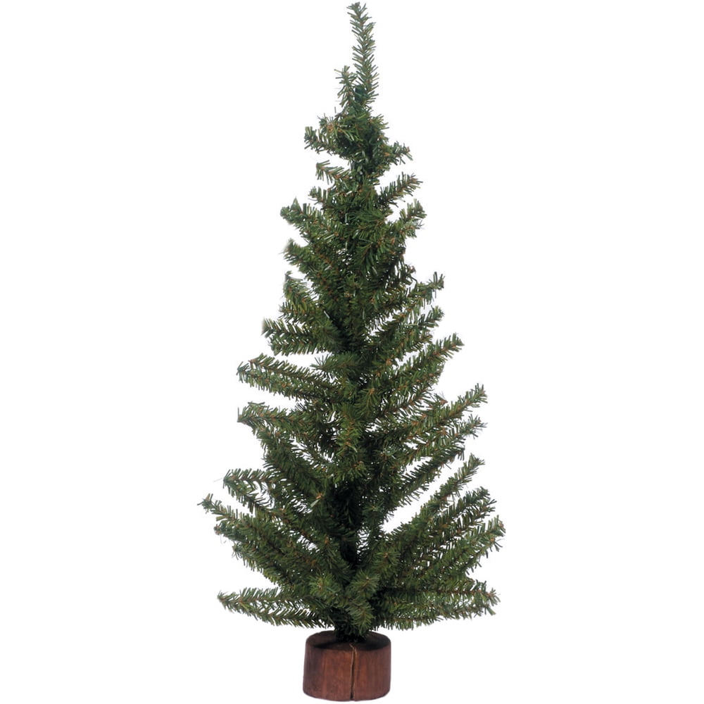 Darice Mini Canadian Pine Tree with Wood Look Base, 24 inches - Walmart ...