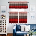 Brown Red Wood Grain Kitchen Curtains and Valances Set, Countryside ...