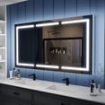 Illusion-B 66"x36" LED Lighted Inset, Bathroom Vanity, Recessed Wall ...