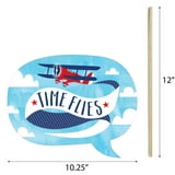 Big Dot of Happiness Airplane Photo Booth Props Kit, Transportation ...