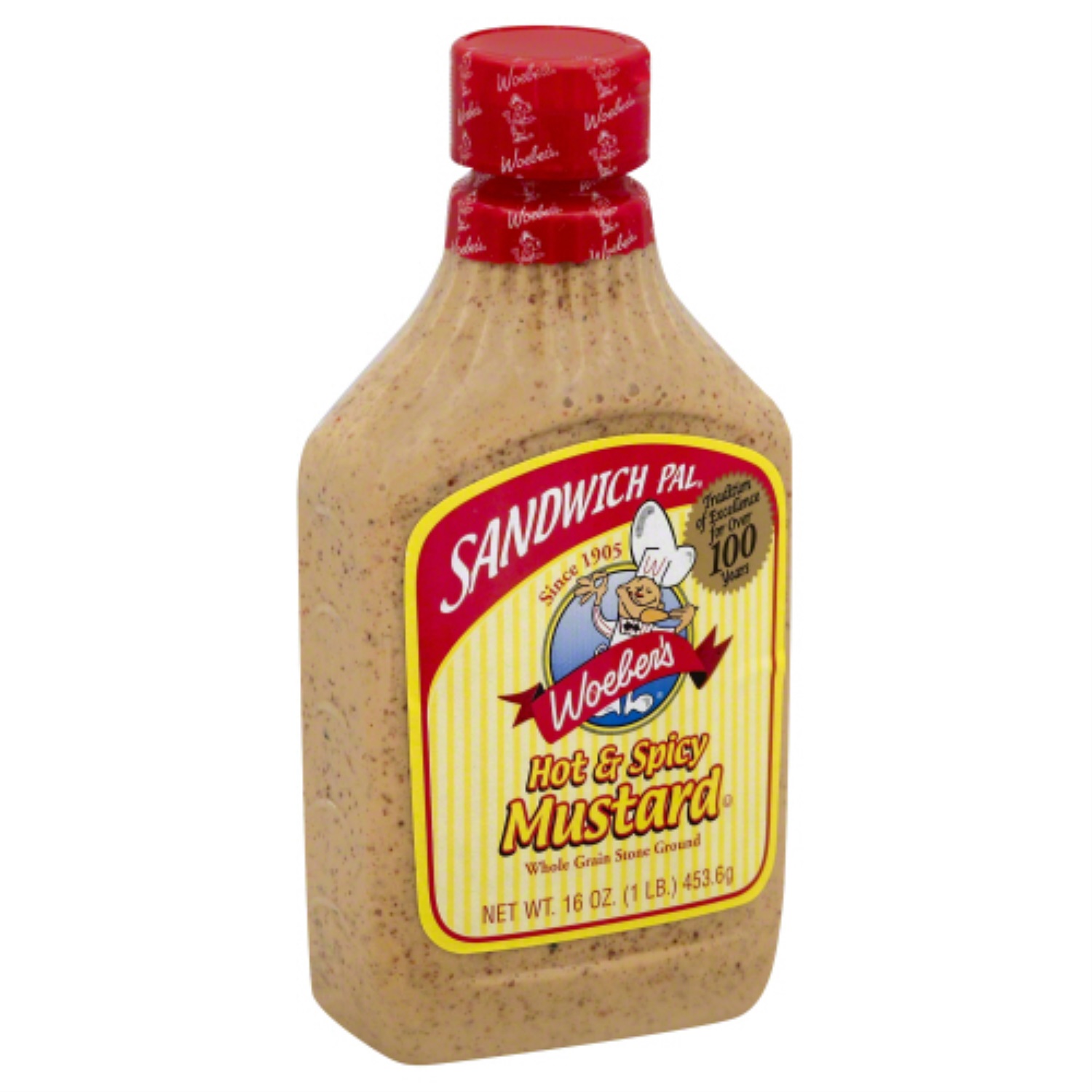 Woeber's Mustard Woebers Sandwich Pal Mustard, 16 oz - Walmart.com