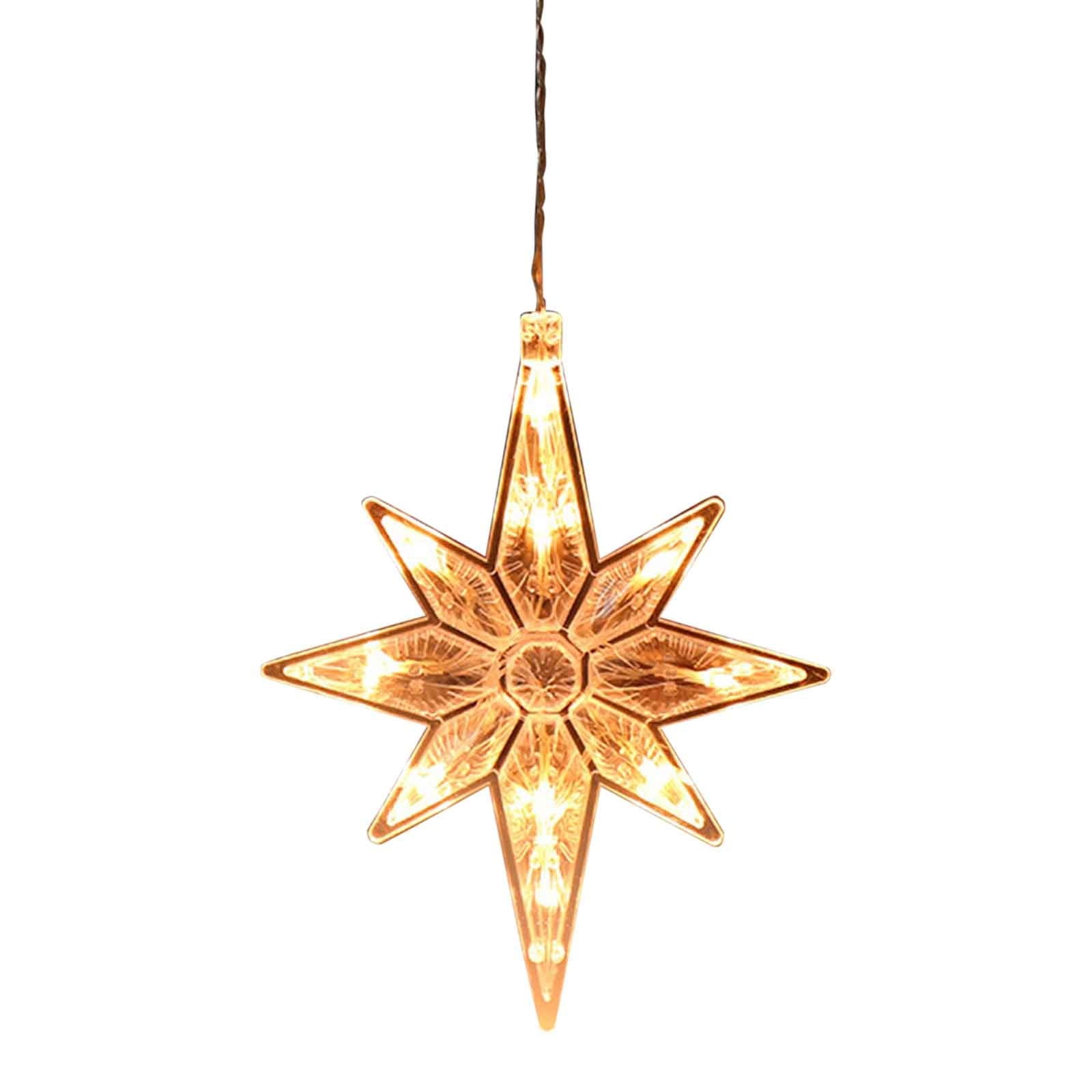 Binwennn Christmas Decoration Christmas Star Window Lights With Warm ...