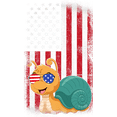 CafePress - Snail American Flag Boys Girls Men Women Fourth Of Men's ...