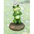 Inspirational Cute Praying Frog On Rock Statue By DWK | Novelty ...