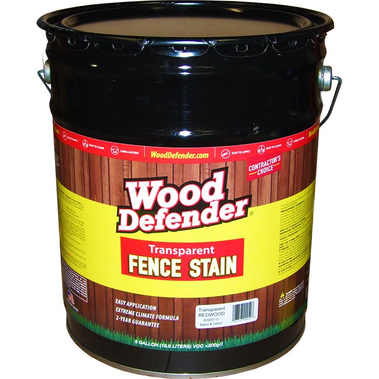 Wood Defender Transparent Fence Stain REDWOOD 5-gallon - Walmart.com ...