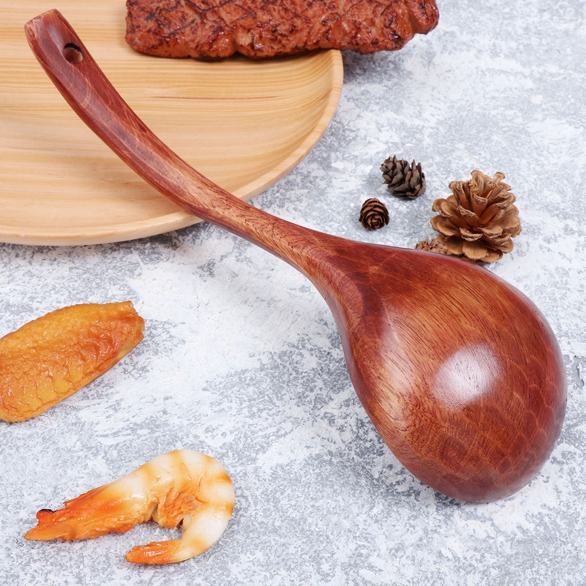 Click here for Showeroro Wooden Cooking Spoon Ergonomic Handle Br... prices