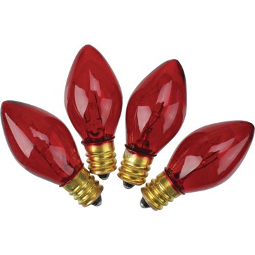 Vickerman C7 Transparent Red 130V 5W Bulb - Walmart.com