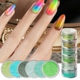 Lizheee Solid Nail Powder Rainbow Color Nail Powder MirrorPowder Foam ...