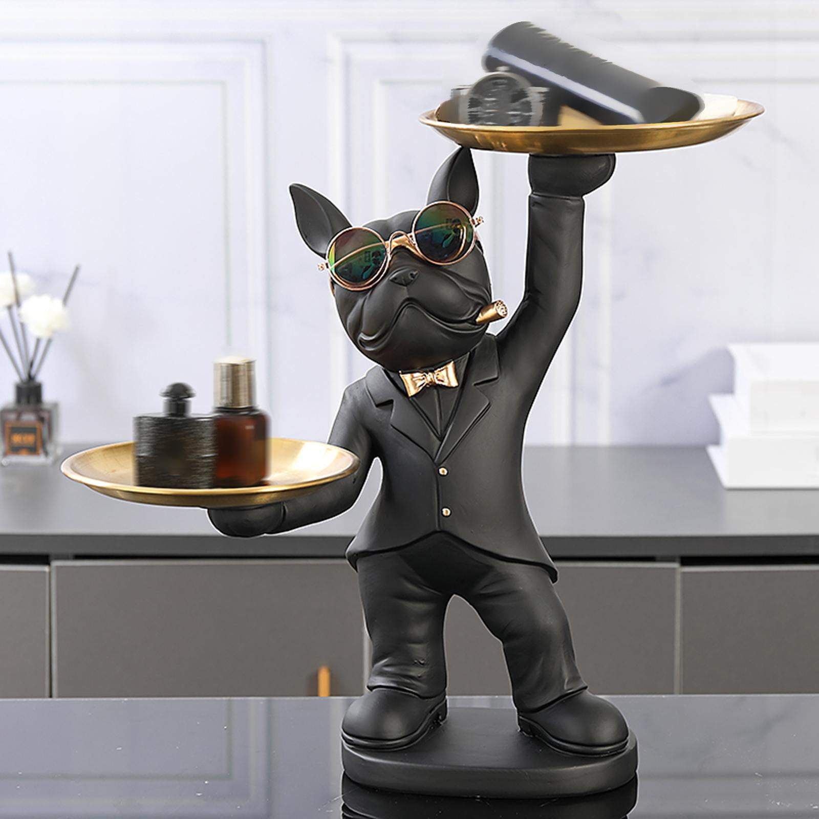 Nordic French Butler Sculpture Resin with Trinkets Storage Key Holder ...