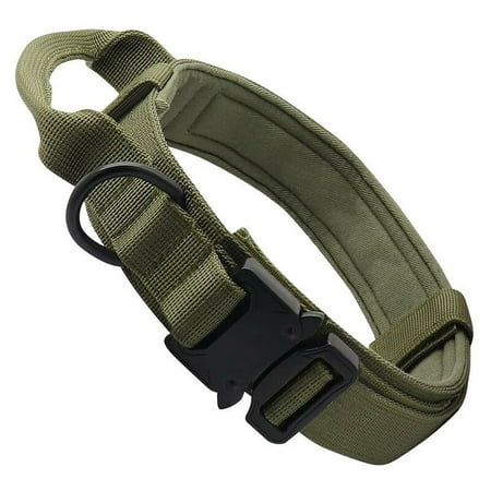 Tactical Dog Collar with Control Handle Nylon Military Adjustable ...