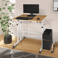 MoNiBloom Ergonomic Sit-Stand Desk, Adjustable Height, Rolling Laptop ...