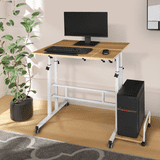 MoNiBloom Ergonomic Sit-Stand Desk, Adjustable Height, Rolling Laptop ...