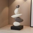 Fake Sandstone Statue Home Decor for Living Room, Modern Resin Stone ...