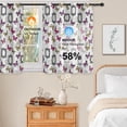 Butterfly and Frame Purple Pattern Blackout Curtains,Triple Weaved ...