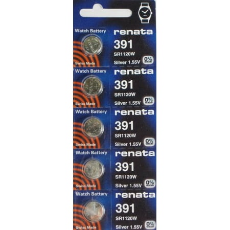391 Watch battery - Strip of 5 Batteries - Walmart.com