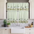 Kitchen Window Curtains Valance and Tier Set, Autumn Thanksgiving ...