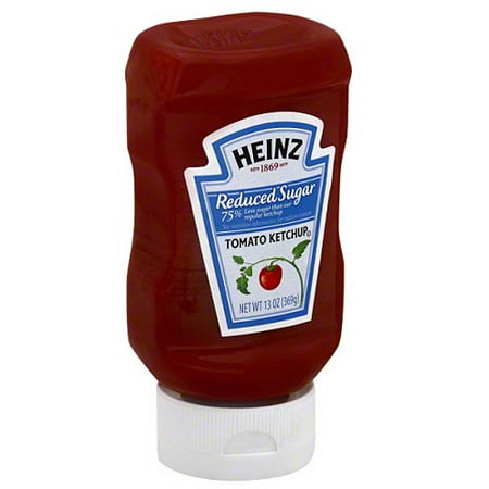Heinz Reduced Sugar Tomato Ketchup, 13 oz, (Pack of 6) - Walmart.com