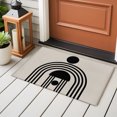Abstract Geometric Small Area Rugs 2x3 Mid Century Minimalist Black ...