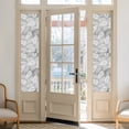 Ash Fronds Window Privacy Film, Gray Silver Slate Leaf Plant Canvas ...