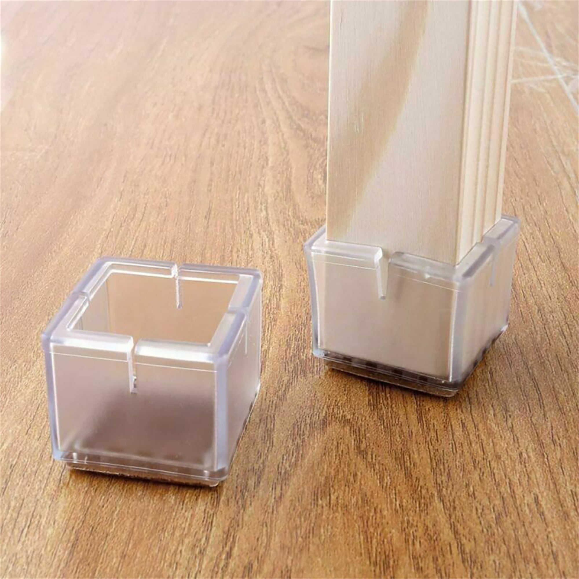 Cfowner 24Pcs Chair Leg Caps, Silicone Protectors for Hardwood Floor ...