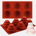 6-Cavity Mini Silicone Cake Mold - Multi-Layer Non-Stick Baking Pan for ...