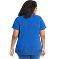 Just My Size Women's Plus Size Raglan Tee with Lace Panel Top - Walmart.com