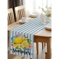 Burlap Table Runner 36 Inches Long, Summer Carnival Flowers Sea Stars ...
