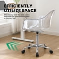 Lessmore Clear Desk Chair, Adjustable Acrylic Home Office Chair with ...
