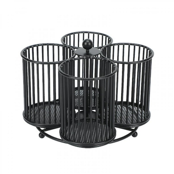 Mesh Desk Organizer, 360-degree Rotating Multi-functional Pen Holder, 4 ...