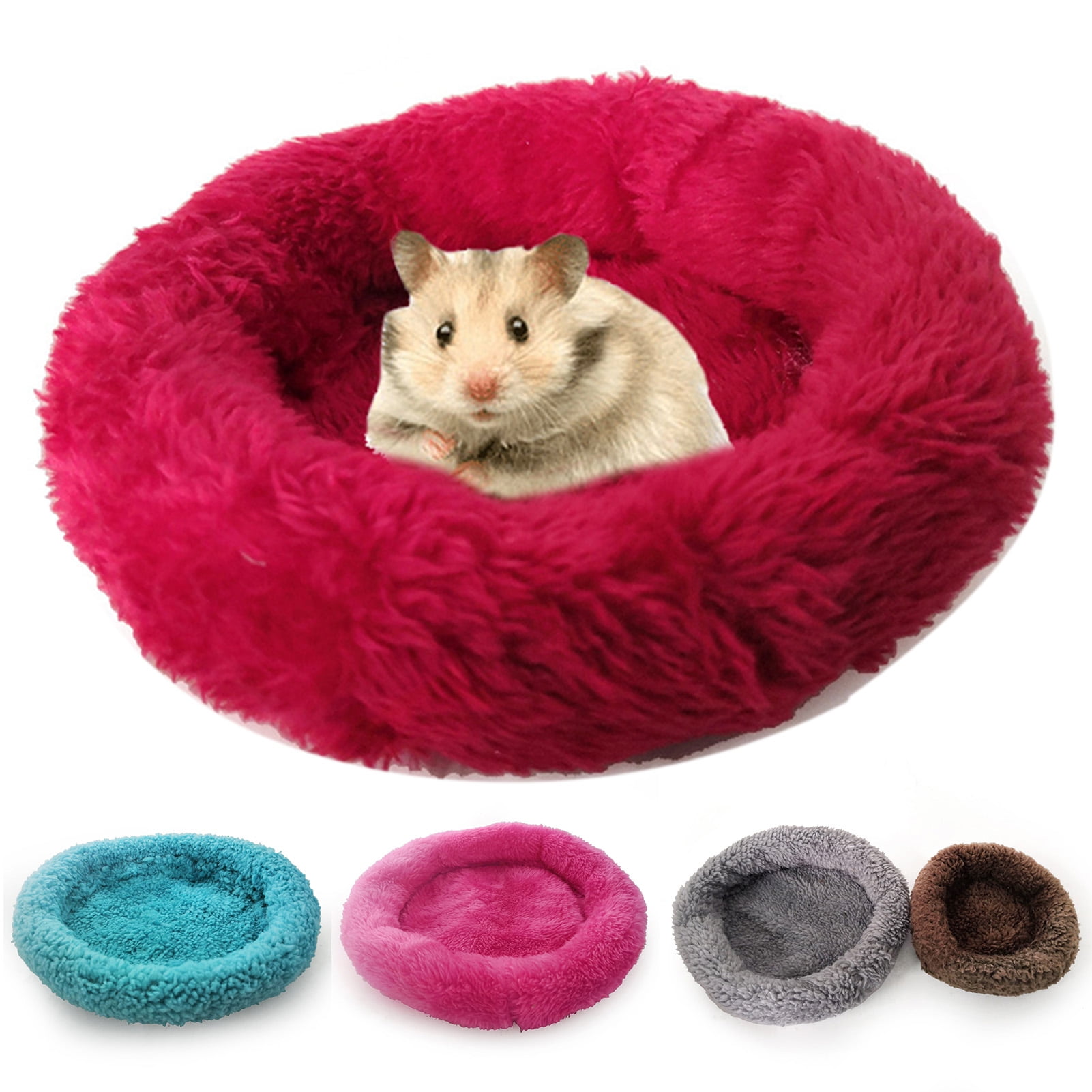 SPRING PARK Hamster Bed Pad Round Velvet Sleep Mat House Pad Squirrel ...